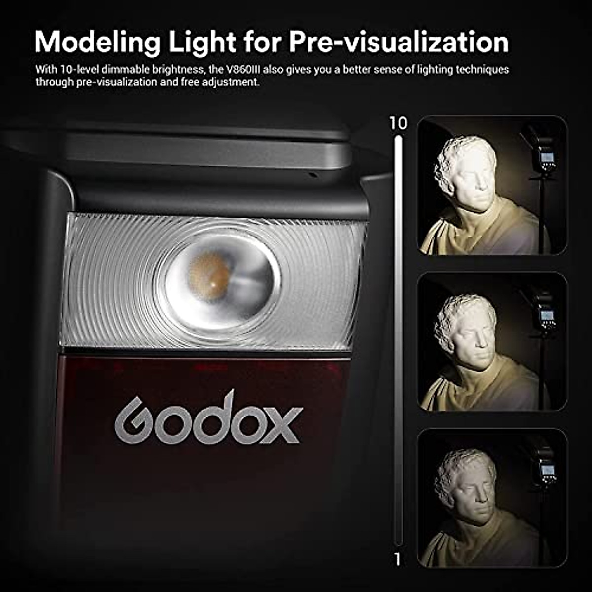 Godox V860III-S Camera Flash for Sony Camera Flash Speedlight Speedlite Light,76Ws 2.4G TTL HSS 1/8000s,480 Full-Power Flashes,2600mAh Li-ion Battery,0.01-1.5s Recycle Time,10 Levels LED Modeling Lamp