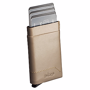 PULARYS GOBI Wallet - Made of Italian Leather - RFID Protection - 2 Pockets for Banknotes - Holds up to 6 Cards - For Men & Women - Minimalist Design - Caffe Latte Colour