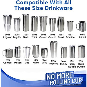 Silicone Cup Cradle with Built-in Slot for Crafting Tumblers Use to Apply Vinyl Decals for Tumblers, Tumbler Supplies with Felt Edge Squeegee for Decals on Cups and Bottles