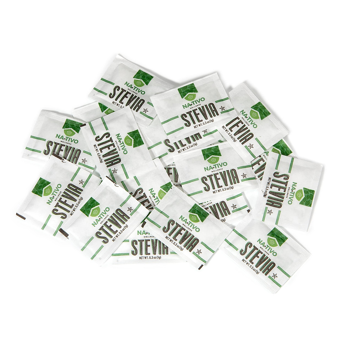 Stevia + Erythritol 1:8 Sweetener - 500 packets | 1 packet = 2 tsp of sugar | Healthier Sugar Substitute - 0 Calories - 0 Glycemic Index - Keto and Paleo - 0 Net Carbs - Non-GMO - NaTivo Wellness