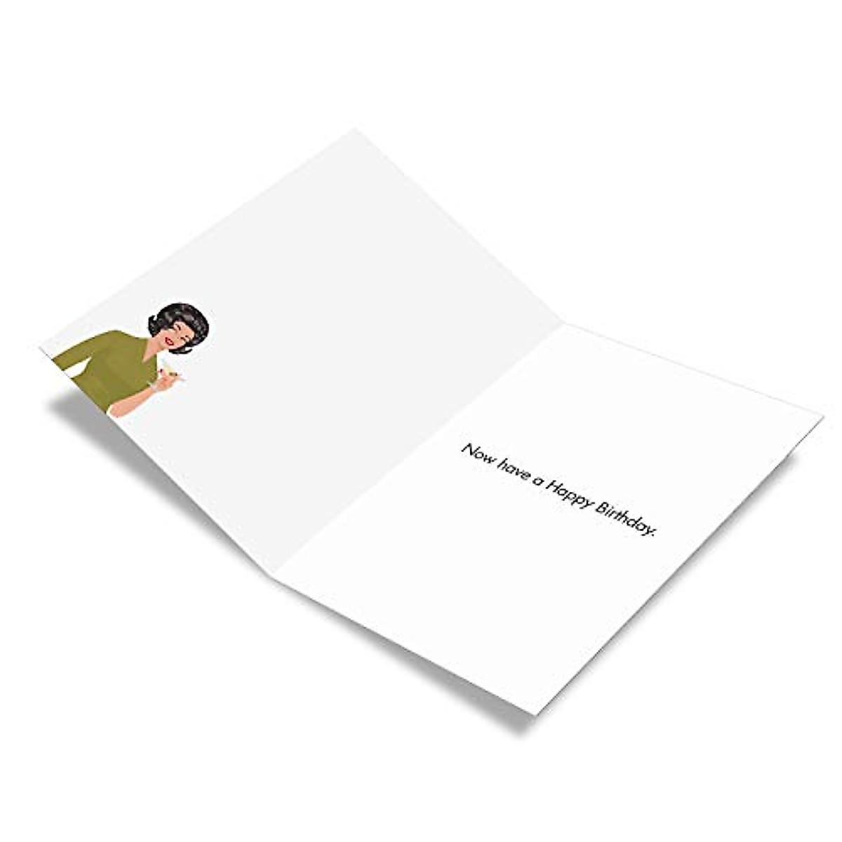 NobleWorks - 1 Funny Happy Birthday Card - Sarcastic Retro Humor, Bluntcard Stationery (Buyer Discretion Advised) - Here's Your Card C2995BDG