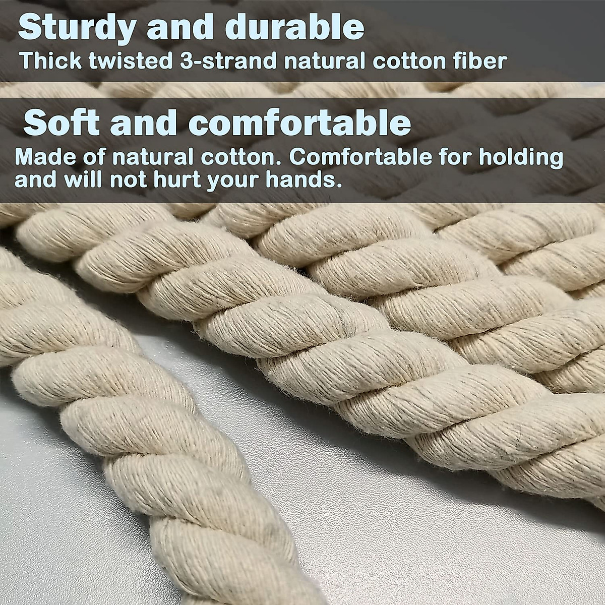 35Ft Tug of War Rope Field Day Family Reunion Tug Rope Natural Cotton Tug of War Rope for Kids and Adults, Summer Campe, Yard Games, Outdoor Camping Picnic Games, Team Building