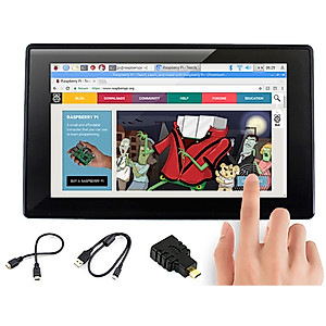 7inch HDMI LCD (H) (with case) Capacitive Touch Screen 1024x600 IPS Display Monitor with Toughened Glass Cover Support All Raspberry Pi 4B/3B+/3B/2B/Zero/Jetson Nano/Banana Pi/Windows 10/8/7