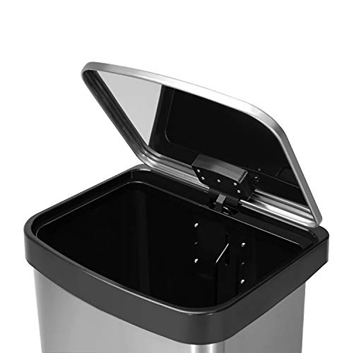 Innovaze 14.5 Gal./55 Liter Rectangle Step-On Stainless Steel Trash Can for Kitchen