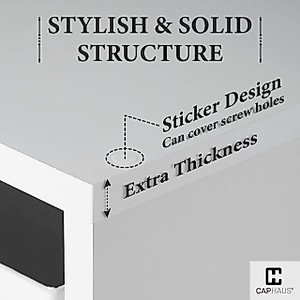 Fencer Wire 13-Inch Storage Organizer Shelf, Extra Thick Exterior Edge, Open Bookcase Divider, 6-8-9 Cube, Rustic Grey Oak and White