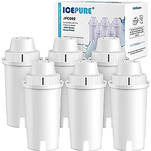 ICEPURE Pitcher Water Filter Replacement for Brita® Standard Water Filter, Brita® Pitchers and Dispensers,Classic OB03, Everyday, UltraMax, Metro+, XL, Mavea® 107007 35557 and More NSF Certified 6PACK