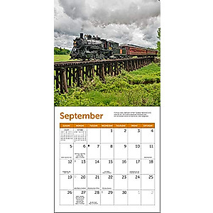 Steam Trains Mini Wall Calendar 2021, 7" x 7"