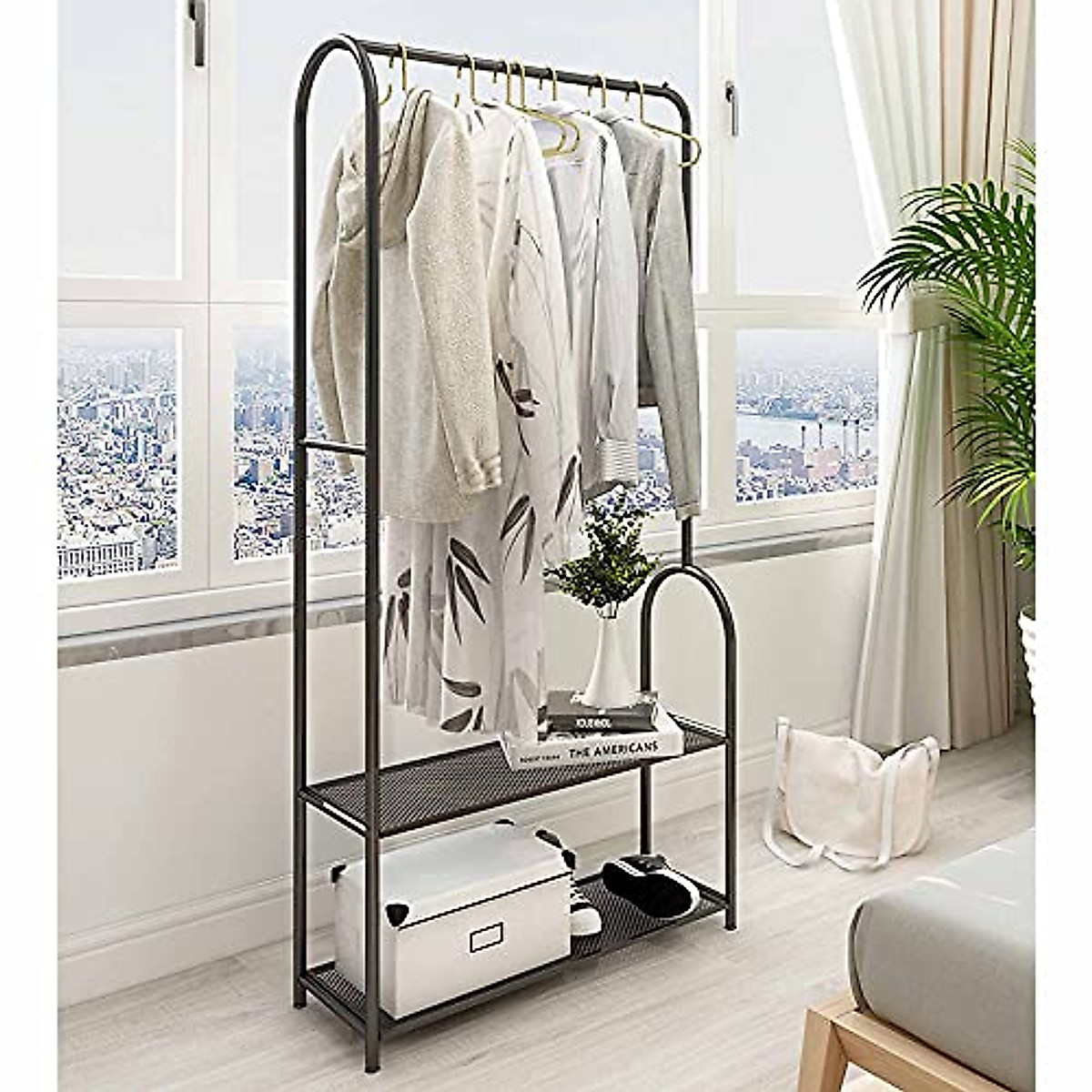 XI FA Clothing Display Rack Stand - Vintage Coat Stand- Clothes Hat Rack Shelf Shoe Clothes Hangers can Keep Your Clothes and Articles Tidy and Easy to take Marble Iron Coat Rack Home Umbrella Stand