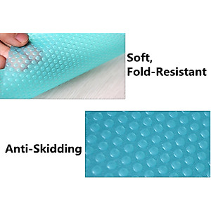 HityTech 6 Pack Refrigerator Liners, Washable Refrigerator Mats Liners Waterproof Fridge Pads Mat Shelves Drawer Table Mats 17 3/4" x 11 3/4" - All 6 Blue