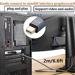 Onep USB C to Mini DisplayPort, Onepeace Thunderbolt 3 Cable to USB C 6.6FT, Compatible for MacBook ProAir 2020-2016, Surface Book2, Galaxy S2191020 (NOT Thunderbolt 2)