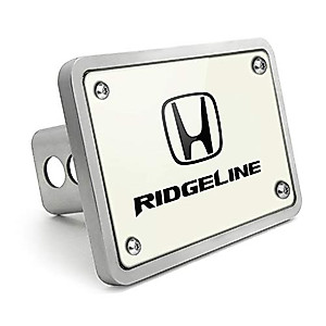 iPick Image Made for Honda Ridgeline UV Graphic White Billet Aluminum 2 inch Tow Hitch Cover