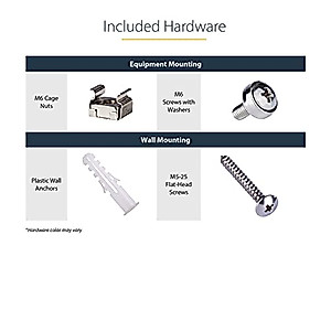 StarTech.com 6U Wall Mount Network Rack - 14 Inch Deep (Low Profile) - 19" Patch Panel Bracket for Shallow Server and IT Equipment, Network Switches - 44lbs/20kg Weight Capacity, Black (WALLMOUNT6)
