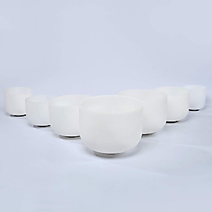 432 Hz 8-16 inch Quartz Set of 7 PCS Crystal Singing Bowl Sound Healing