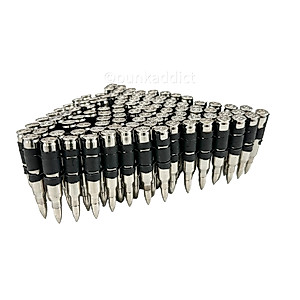 Bullet Belt .223 Caliber Nickel Shell Nickel Tip Defused Dummy Black Link 42" 90 Bullet Link
