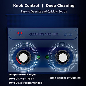 JIEJING 6.5L Jewelry Cleaner Ultrasonic Machine Knob Control Heated Sonic Cleaner Machine for Carburetor Glasses Parts etc