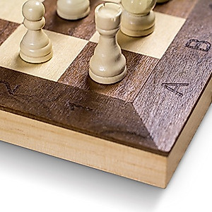 Smart Tactics 16" Folding Chess Set - Premium Edition with Chess Bag and Extra Chess Pieces
