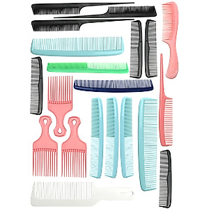 Iconikal Deluxe 40-Piece Assortment Designer Combs - Iconikal Unbreakable Wet & Dry Hair Combs, Easy to Clean, Bulk Combs Set