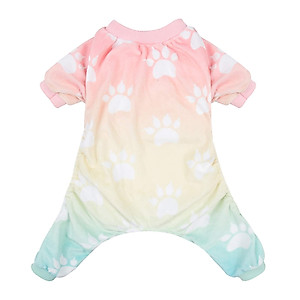 CuteBone Small Dogs Outfit Soft Puppy Onesies Pjs Dog Pajamas Pet Coat Cat Apparel Comfy Doggie Jumpsuit Bodysuit for All Seasons P09XS
