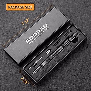 Gifts for Men Boyfriend Dad Husband Son, 10-in-1 Tactical Pen Aluminum Alloy Multitool Pen Survival Gear, Cool Gadgets for Christmas Stocking Stuffers Fathers' Day Anniversary Birthday