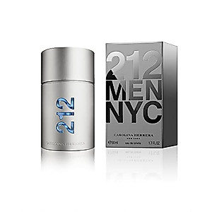 Carolina Herrera 212 Men Fragrance For Men - Timeless Scent - Warm Sandalwood - Fresh Notes - Beautifully Bright Fragrance - Energetic Green With Sensual Peppery Spices - Edt Spray - 1.7 Oz