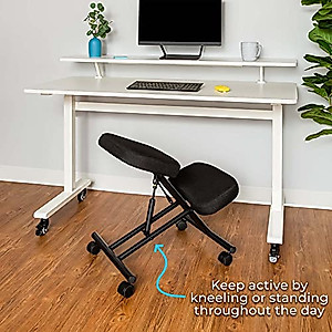 ProErgo Pneumatic Ergonomic Kneeling Chair | Fully Adjustable Mobile Office Seating | Improve Posture to Relieve Neck & Back Pain | Easy Assembly | Use in Home, Office & Classroom