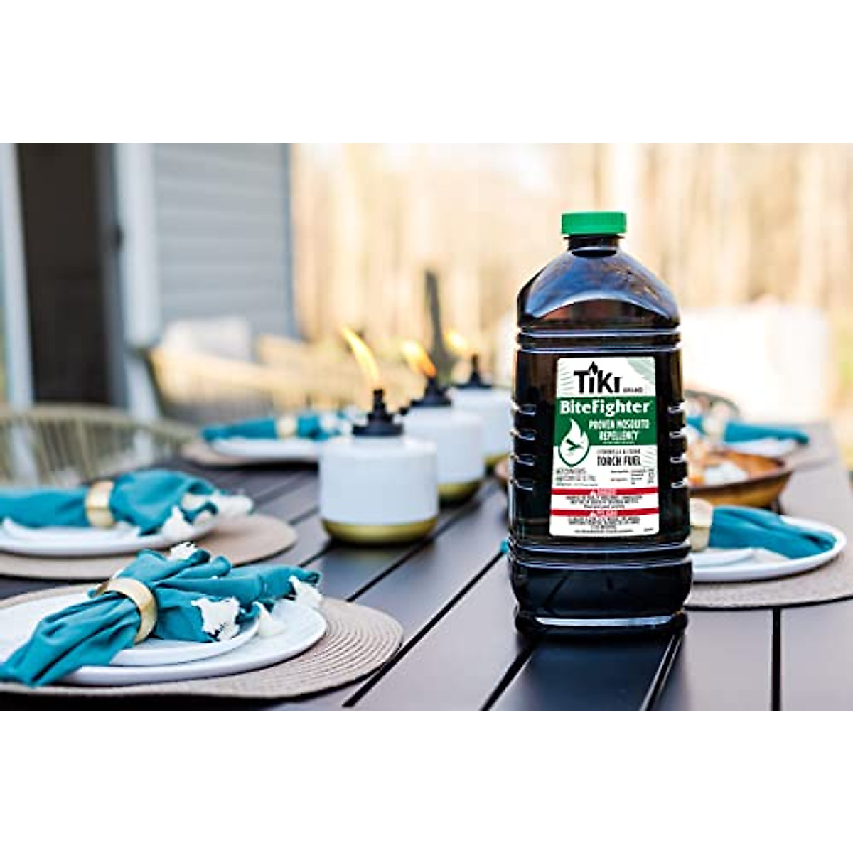 TIKI Brand BiteFighter Mosquito Repellent Torch Fuel for Outdoors, 128 oz, 1221121