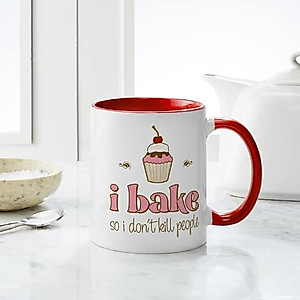 CafePress I Bake So I Don't Kill People Mug Ceramic Coffee Mug, Tea Cup 11 oz