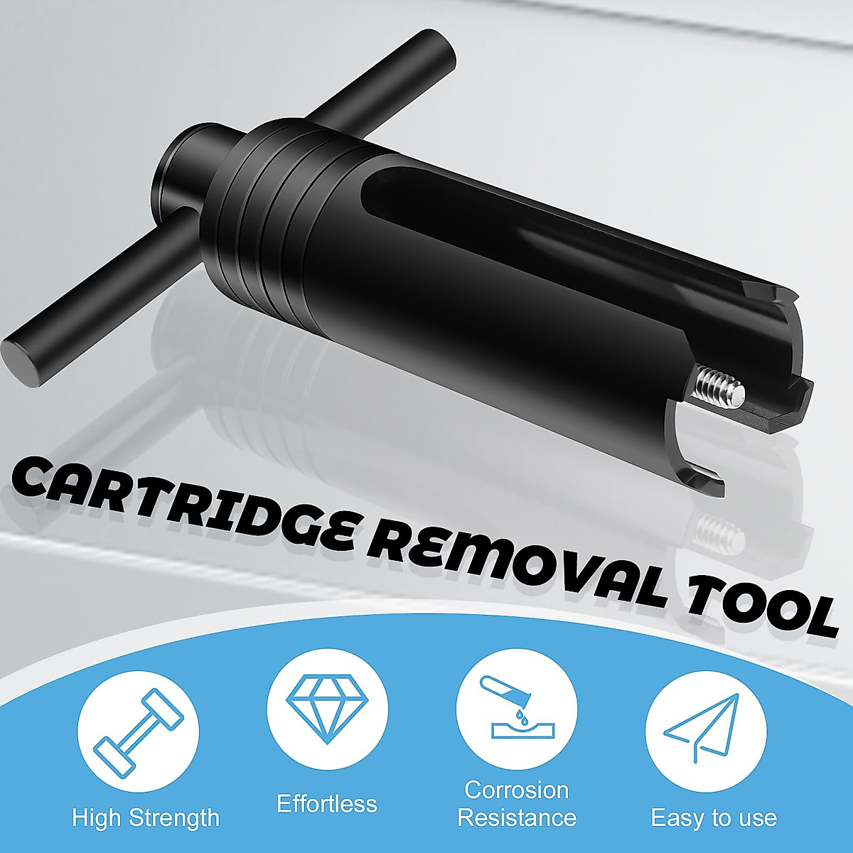 New Upgraded 104421U Cartridge Removal Tool, Shower Cartridge Puller Tool for Moen 1200 1222 1225, Tub/Shower Faucet Rough-in Valve Core Removal Tool