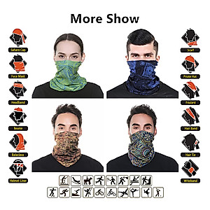 VANCROWN Head Wrap Headband Headwear Neck Gaiter Face Mask Magic Scarf Balaclava Bandana