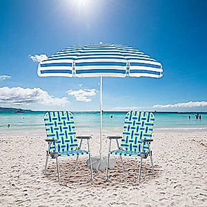 VINGLI Aluminum Patio Lawn Chairs Folding 1 Pack with Detachable Cup Holder, Webbed Beach Chair Folding Chair Outdoor Portable Camping Chair for Yard, Garden