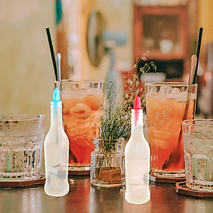 WANGDEFA 10 Pcs Neon Liquor Pour Spouts Automatic Measured Bottle Pourer Tapered Pourer for Kitchen Home Bar Tools