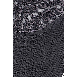 BABEYOND 1920s Shawl Wraps Long Fringed Evening Cape Sequin Beaded Party Shawl