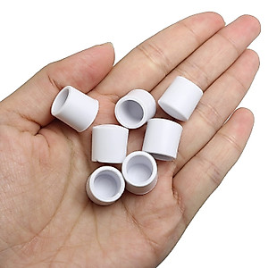 MEETOOT 10pcs Door Bumper Tips 0.4&quot; White Door Stop Caps Door Stopper Bumpers for Wall and Floor Protection