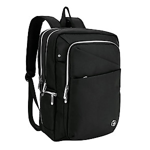 Swissdigital Design Laptop Backpack For Women,College Backpack With Usb Charging Port,Computer Backpacks For Work Business Platinum (KATY ROSE SD1006F-01B)