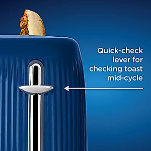 Oster® Retro 2-Slice Toaster with Quick-Check Lever, Extra-Wide Slots, Impressions Collection, Blue