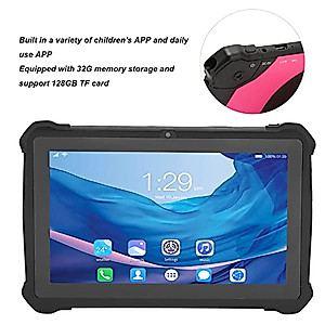 Kids Tablet, Childrens Tablet 7in IPS HD Large Screen 5GWIFI Dual Band 100240V for Boys Girls US Plug