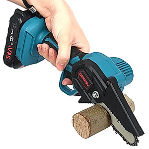 QBQCBB 24V Electric Cordless Saw Woodworking Electric Chain Saw Wood Cutter Suitable for Tree Pruning, with 1 Sets of Battery Portable Garden Cutting, Bamboo Cutting with Battery and Charger