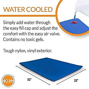 K&H Pet Products Cooler Dog Combo Cool Bed III Medium and Freezable Coolin' Bowl 96 Ounce