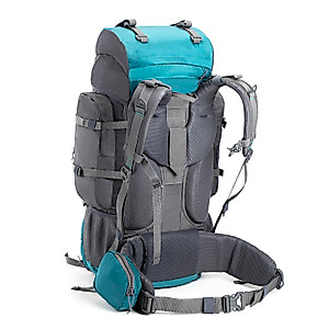 Tripole Walker 65 Litres Rucksack With 20 Litre Foldable Day Pack | Internal Frame With Metal Rod | Rain Cover | Bottom Opening | Laptop Section (Sea Green)