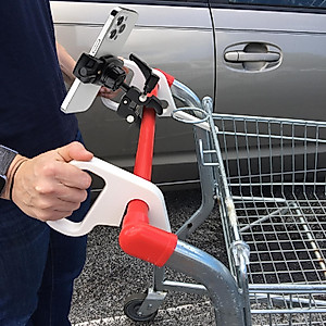 Mippko Phone Holder for Golf Cart/Microphone Stand/Shopping Cart/Railing/Handlebar/Rod,Fit for 3.5~7.5 inch iPhone/Nexus/HTC/LG/Smartphone,360°Adjustable Clip Aluminum Alloy Mount