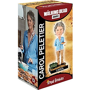 Royal Bobbles The Walking Dead Carol Peletier Bobblehead, Premium Polyresin Lifelike Figure, Unique Serial Number, Exquisite Detail
