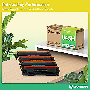 S SMARTOMNI 045H 045 High Yield Compatible Toner Cartridges Replacement for Canon 045 H Toner for Canon ImageCLASS MF634Cdw MF632Cdw LBP612Cdw LBP611 MF633Cdw LBP613Cdw 4-Pack (KMCY)