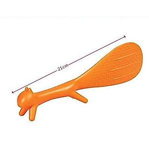 RUITASA Rice Paddle 3PCS Lovely Squirrel Shape Standing Spoon, Rice Paddle,Non-stick Rice Paddle Spoon Creative Household Kitchen Tools,Stick and Heat Resistant Kitchenware
