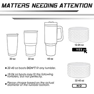 VIKIZUES Water Bottle Boot, Compatible with Hydro Flask and Others, Anti-Slip Bottom Silicone Sleeve Cover with Checkered Texture, Fits 32-40 oz Water Bottler