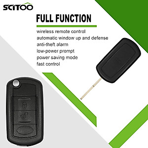 SCITOO Keyless Entry Remote Key Fob Shell CASE Replacement for 3 Buttons Uncut Car Key for Range Rover LR3 2005-2009 2006-2009 Sport 2006-2011 1pc FCC NT8-15K6014CFF-TXA YWX000071