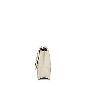 Yves Saint Laurent, Pre-Loved White Grained Calfskin Envelope Wallet-On-Chain (WOC), White