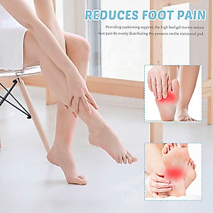 Haysandy 2 Pairs High Heel Cushion Inserts Women and 6 Pcs Gel Heel Pads, 3/4 Insoles Transparent Shoe Fillers Clear Gel Shoe Inserts for Women and Self Adhesive Soft Silicone for Ladies Sandals