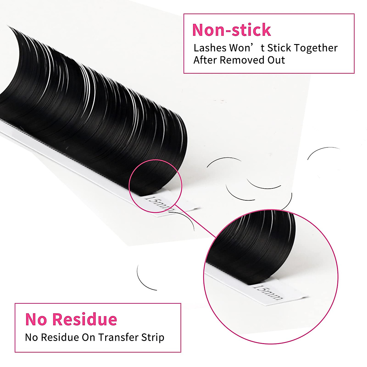 Eyelash Extensions D Curl 0.15mm Classic Lashes Extension 15-20mm Mixed Individual Lashes Silk Eyelash Extension Supplies Matte Black Single Eyelashes by FADVAN (0.15mm-D, 15-20mm Mix)