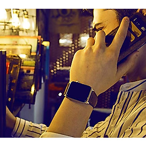 VENOULT iWatch Series 9, Ultra 2 Compatible Apple Watch Bands for Man or Women 49mm, 48mm, 47mm, 45mm, 44mm, 41mm, 40mm, Series 9-1 Dark Brown Genuine Leather Bull Strap, HANDMADE