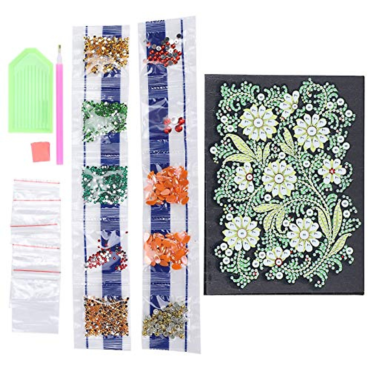 GLOGLOW Painting Box, DIY Painting Jewelry Box Embroidery 5D Special‑Shaped Creative Earring Storage Container Jewelry Box Storage Organizer